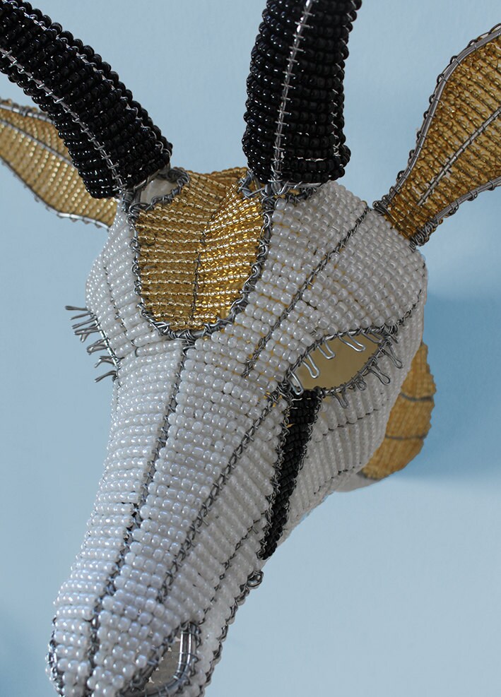 Beaded springbok wall piece: The endearing African bushbuck in | Etsy