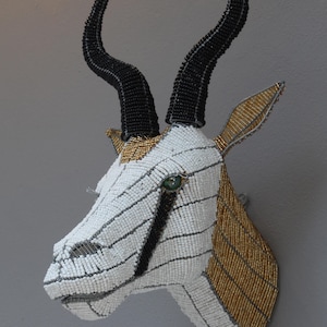 Beaded Springbok Wall Piece: the Endearing African Bushbuck in Beads on ...