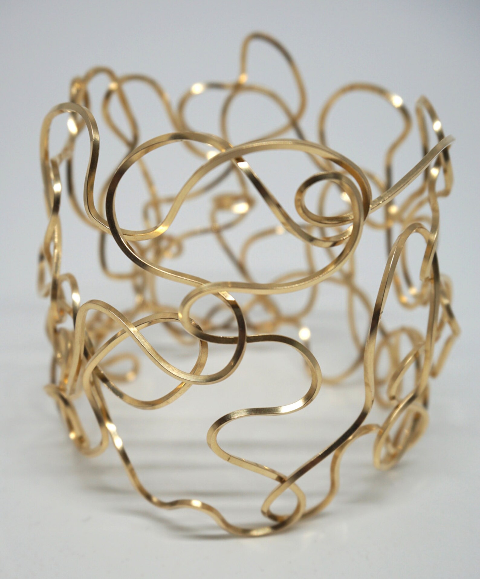 14k Gold Wire Wrap Bracelet - Etsy