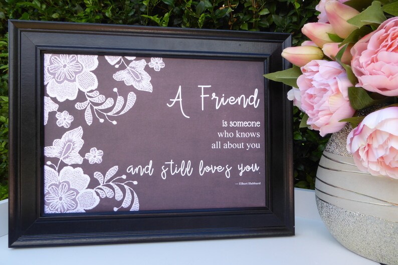 Friends A4 Word Poster INSTANT DOWNLOAD Quote Print - Etsy