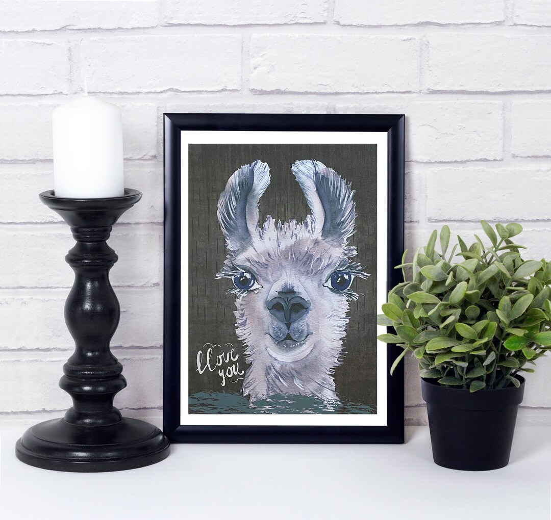 LLAMA LLOVE You Llama DIGITAL Download A4 Poster, Word Art Poster, Love ...
