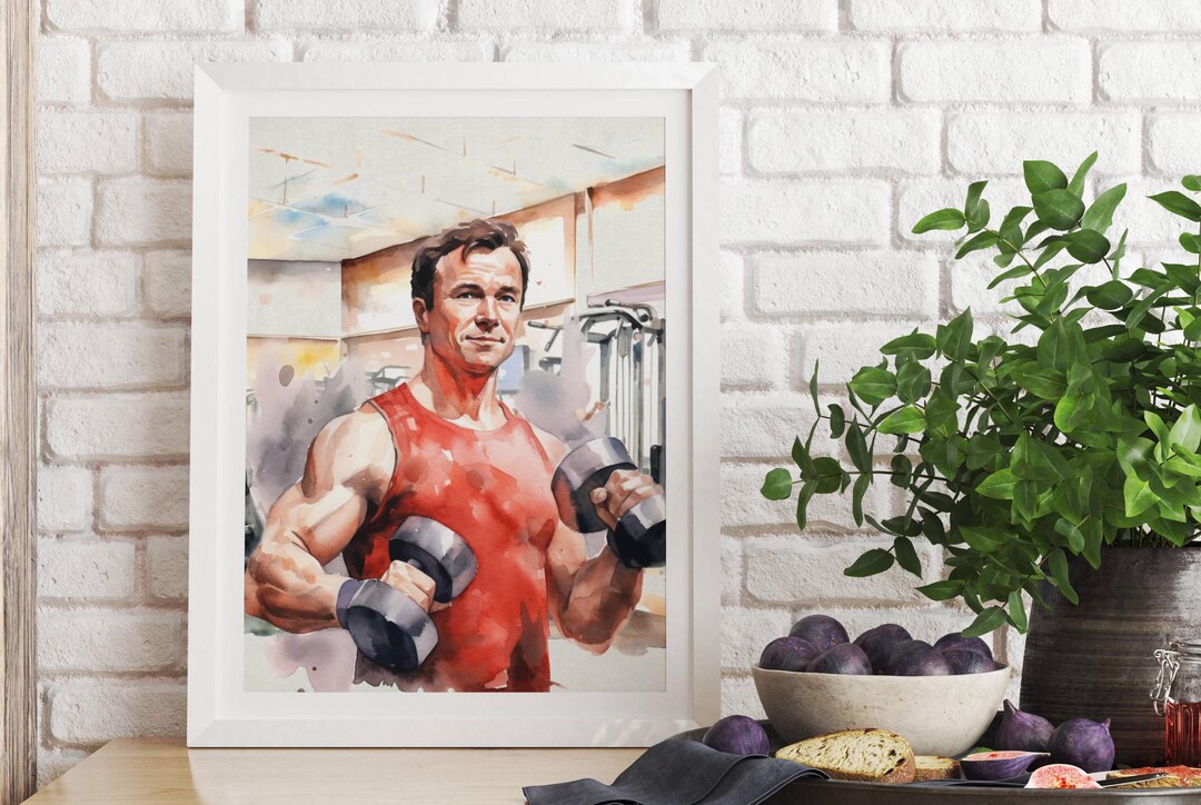 GYM Man Working Out A4 PORTRAIT Digital Download, Instant Purchase,wall ...