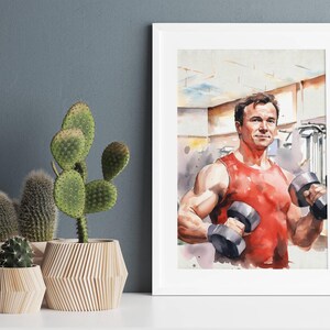 GYM Man Working Out A4 PORTRAIT Digital Download, Instant Purchase,wall ...