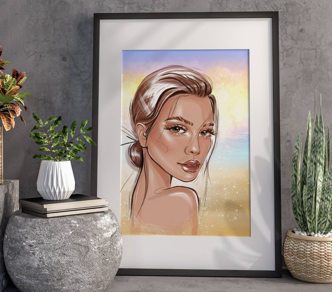 FEMALE Wall Art Beautiful Face Inspirational DIGITAL Print Poster ...