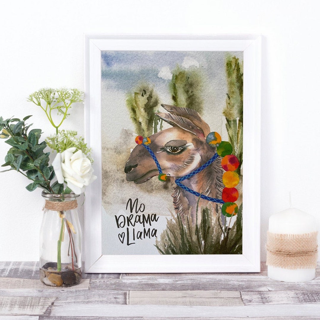 INSTANT DIGITAL DOWNLOAD No Drama Llama A4 Poster Word - Etsy