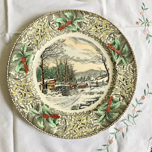 Winter Scene Plate - Etsy