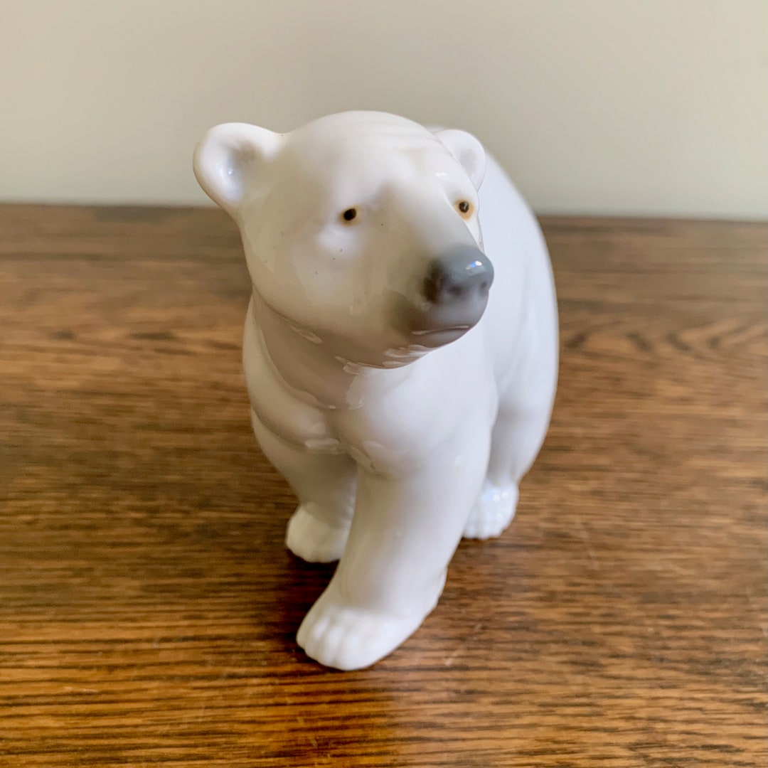 Lladro Attentive Standing Polar Bear Figurine Spain Retired 1207 - Etsy