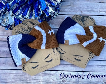 Football Fan Team Colors Ear Warmer/neck Warmer Customize Your 3 Colors ...