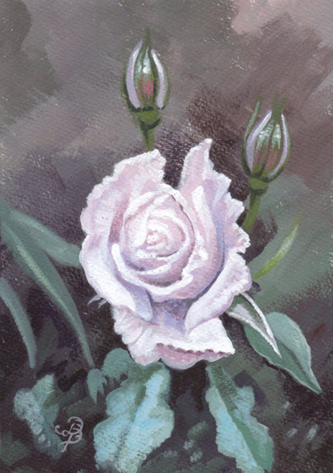 White Rose in Acrylic Painting Original Flower Painting - Etsy