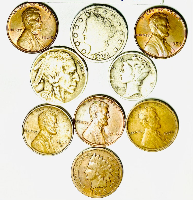 Vintage Sale Old Silver US Auction Coin Lot.proof Wheats90% - Etsy