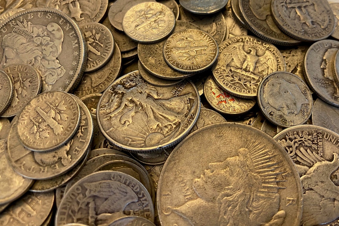 90% US Silver Coins. Junk/cull Silver. Standard 1/2 Oz Lots. - Etsy