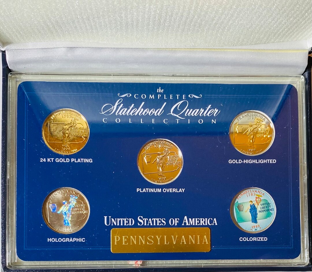 1999 Pennsylvania (5) Coin Complete Statehood Quarter Collection - Etsy