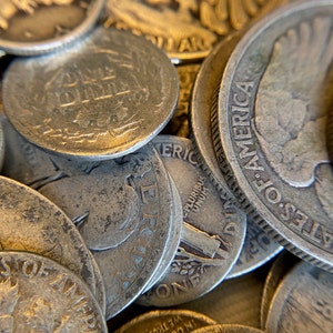 90% US Silver Coins. Junk/cull Silver. Standard 1/2 Oz Lots. Pre 1965 ...