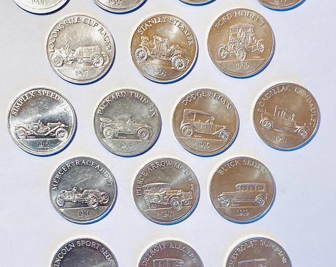 1968 Vintage Sunoco Anitque Car Coin Series 1 (17) Total Milled ...