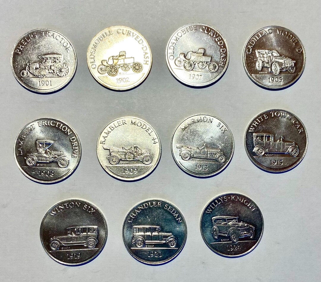 1969 Vintage Sunoco Anitque Car Coin Series 2 (11) Total Milled ...