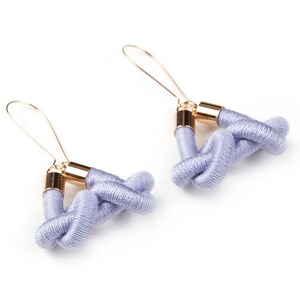 Light Purple Cord Earrings Magenta Rope Earrings Turquoise - Etsy