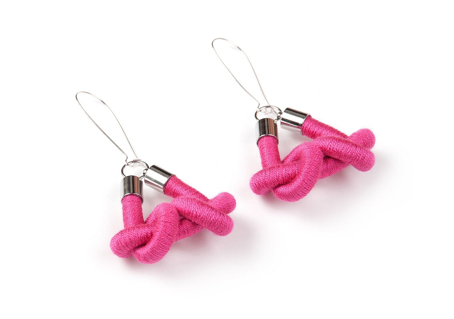 Light Purple Cord Earrings Magenta Rope Earrings Turquoise - Etsy