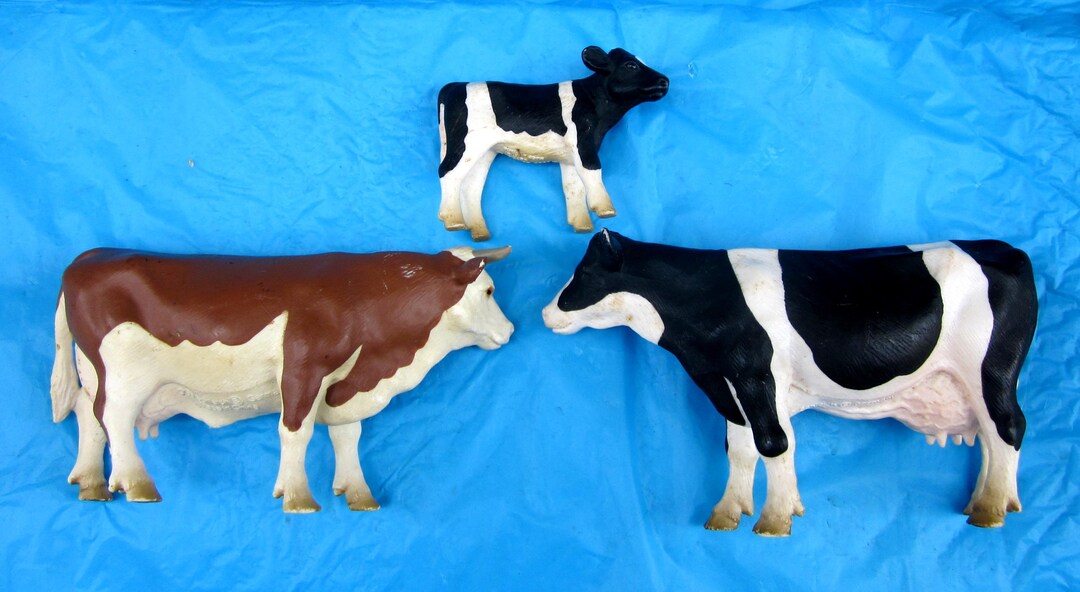 Vintage Three Schleich Cows - Etsy