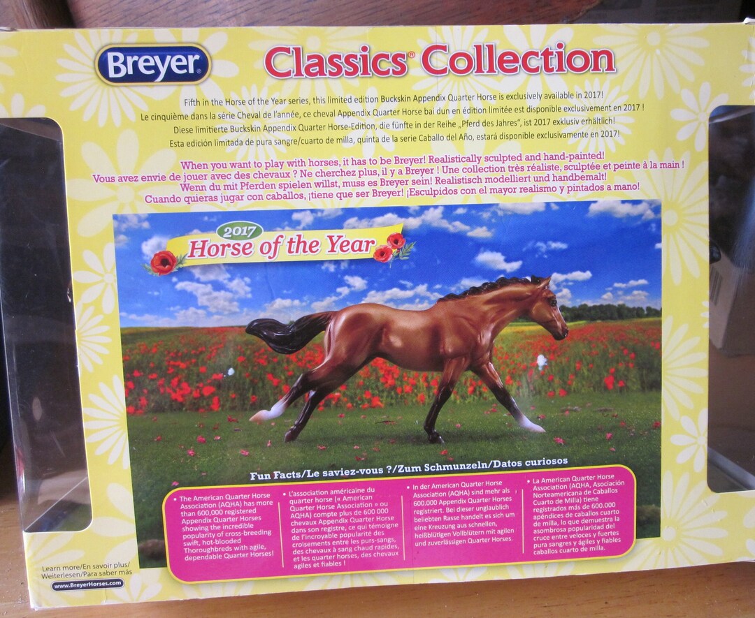 Breyer 2017 Horse of the Year-bella-buckskin Quarter Horse Limited ...