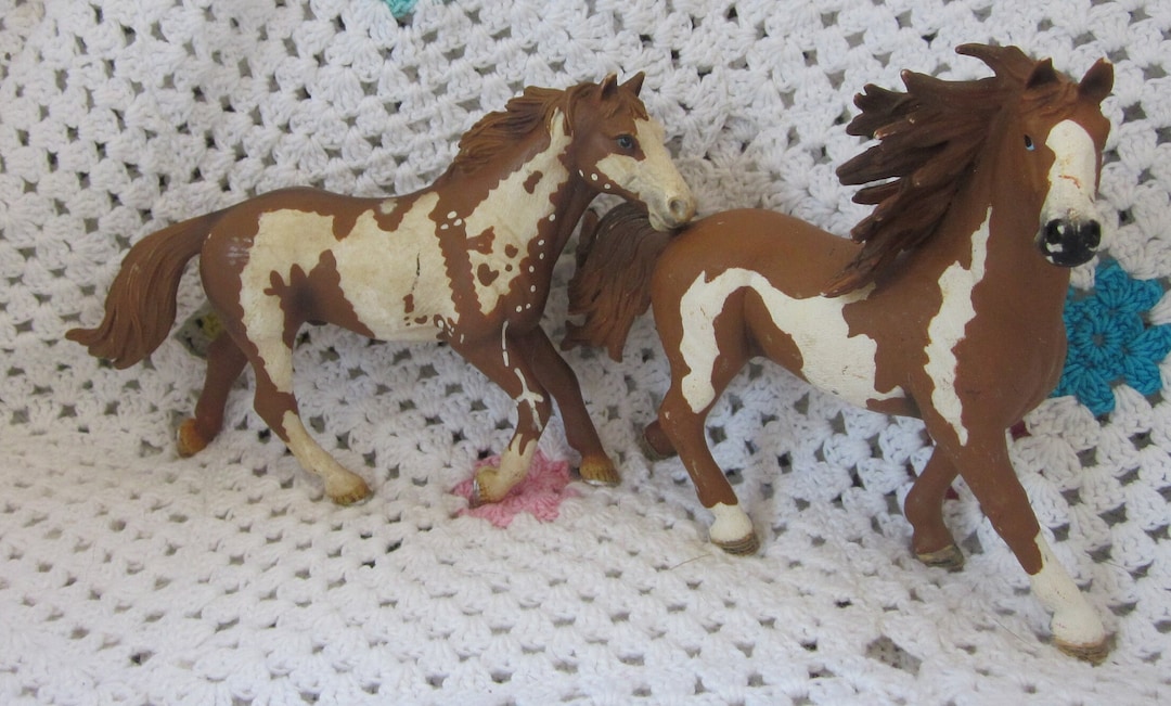 Two Retired Schleich Red Overo Horses - Etsy