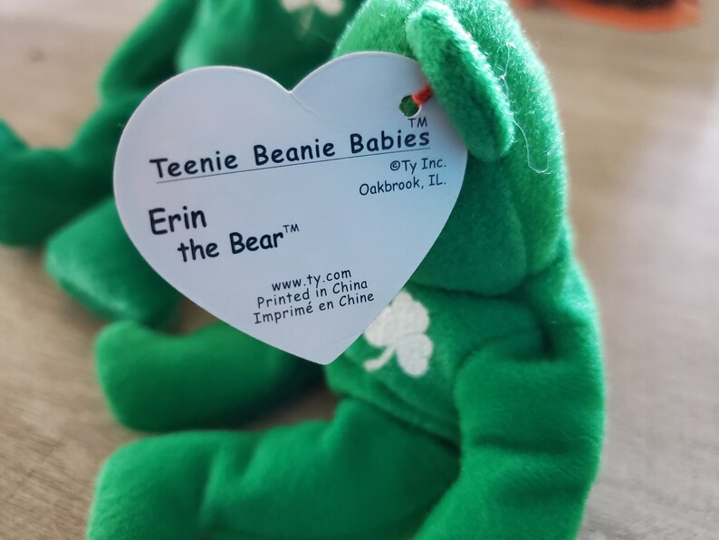 Vintage-rare-erin-ty Beanie Babies+ Add on Mini Erin - Etsy