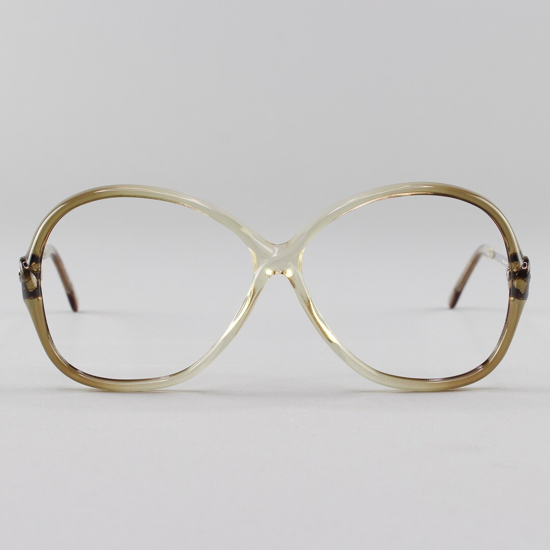 Vintage 80s Eyeglasses: Clear Gray Frame, Prescription Ready - Etsy