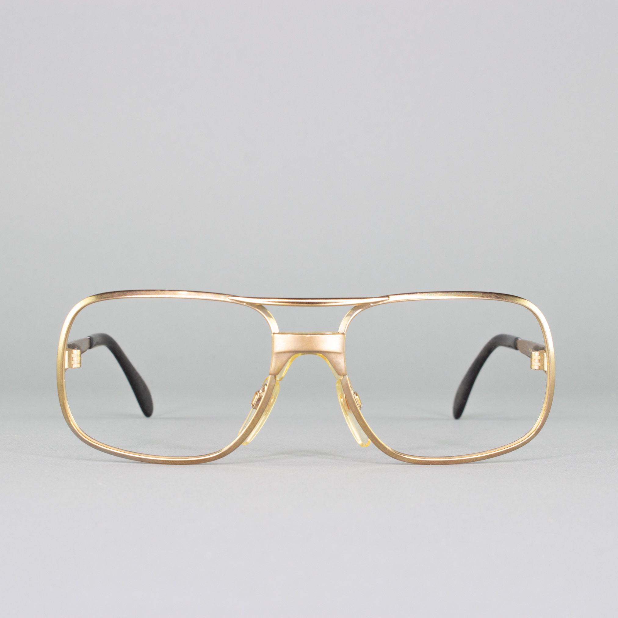 Vintage 70s Glasses | Gold Glasses | 1970s Eyeglass Frame | Made in ...