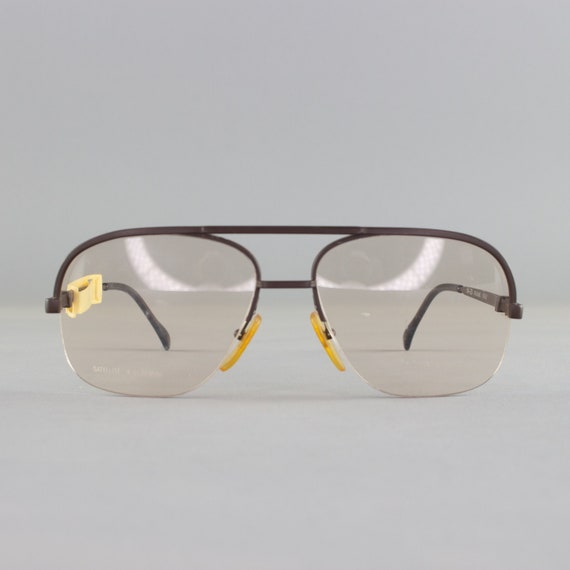 70s Vintage Glasses Frames Matte Brown Aviator Eyeglasses - Etsy