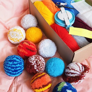 Solar System Pom Pom DIY Craft Kit - Etsy UK