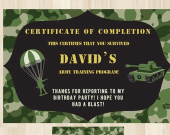 Army Thank You Card | Etsy