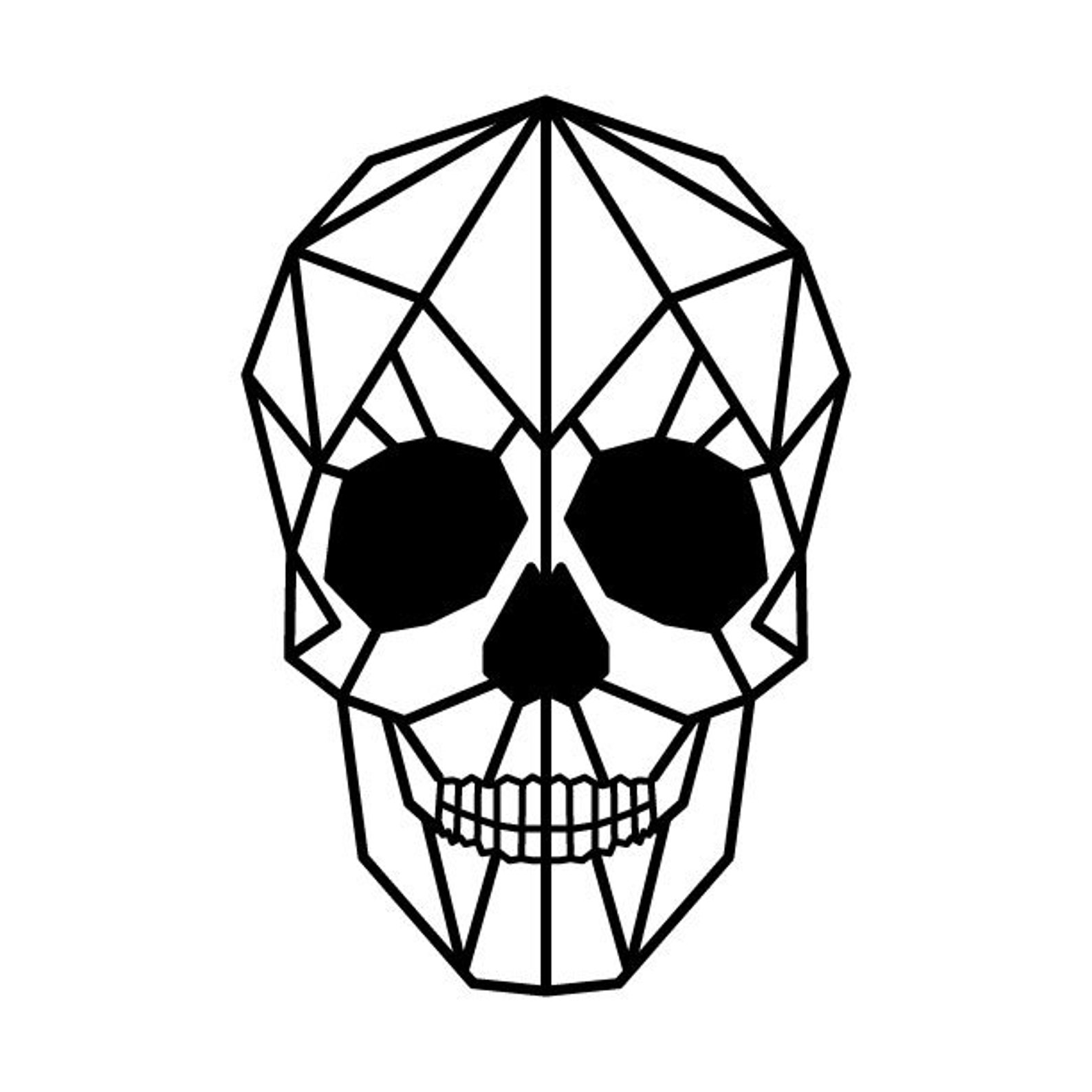 Geometric Skull Digital Download - Etsy