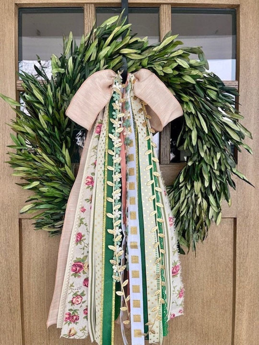 Spring Greens Ribbon Bundle With a Bow - Etsy