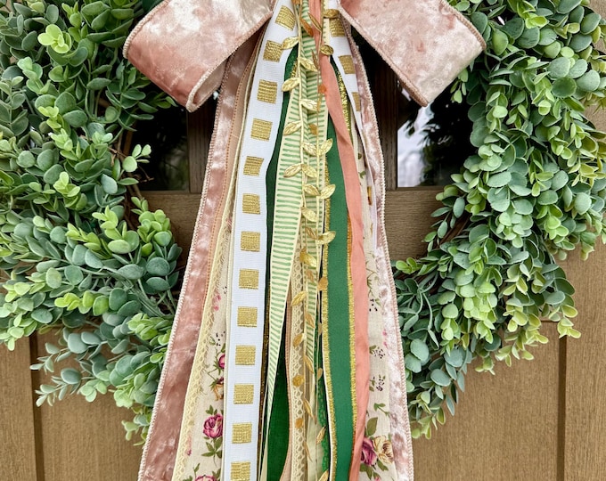 Spring Greens Ribbon Bundle With a Bow - Etsy