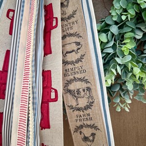 Country Farmhouse/farm Animals Ribbon Bundle Wreath Bow With a Clip ...
