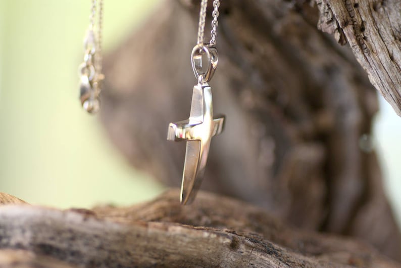 Gold Cross Necklace Baptism Baby Gold Cross Women Gold - Etsy