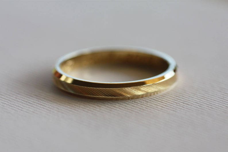Elegant Gold Wedding Ring Personalized Engraved Ring Mens - Etsy