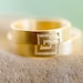 Meander Sign Gold Wedding Bands Couples Wedding Rings Greek - Etsy