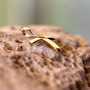 Gold Cross Necklace, Baptism Baby Gold Cross, Women Gold Pendant, 14K ...