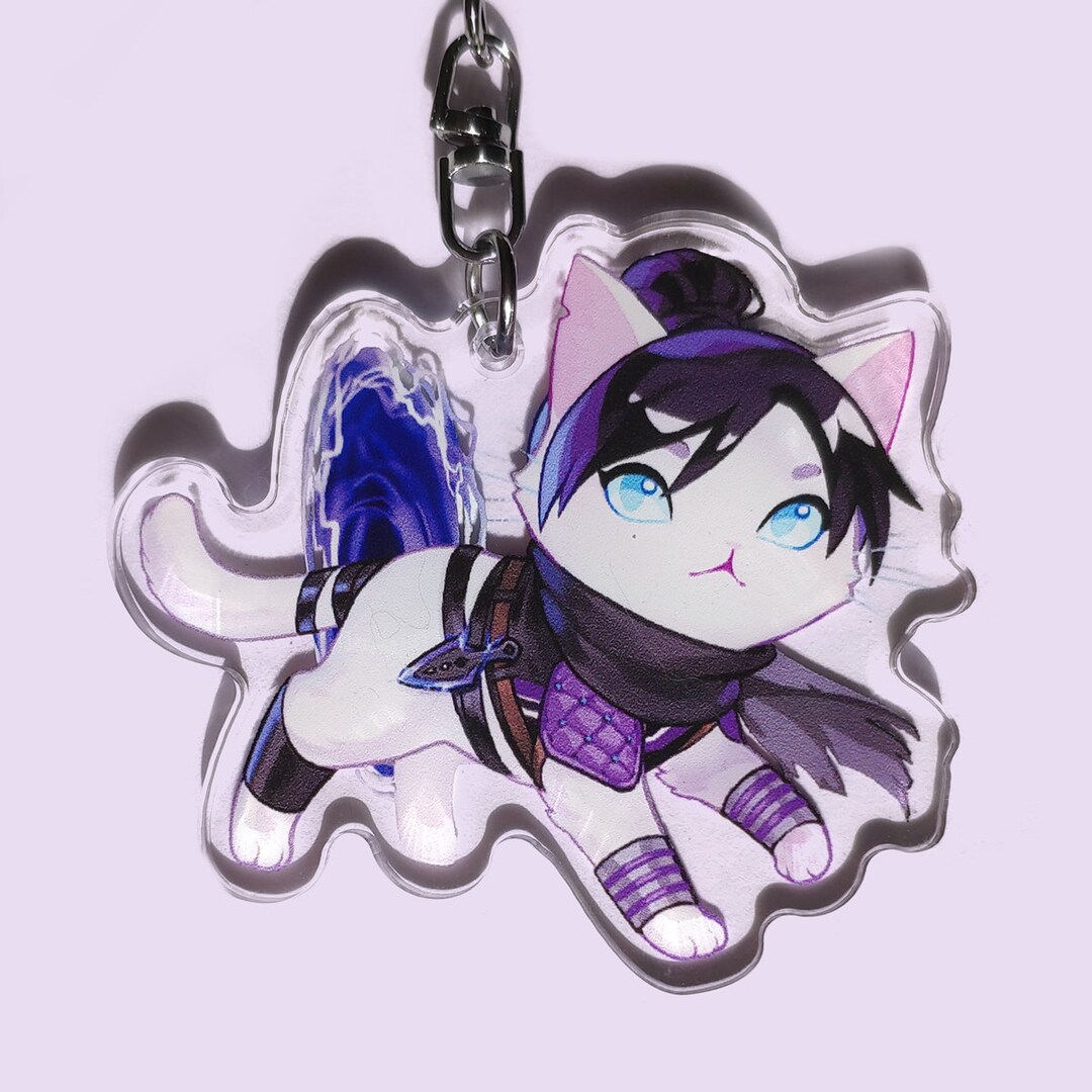 Wraith Cat Keychain - Etsy