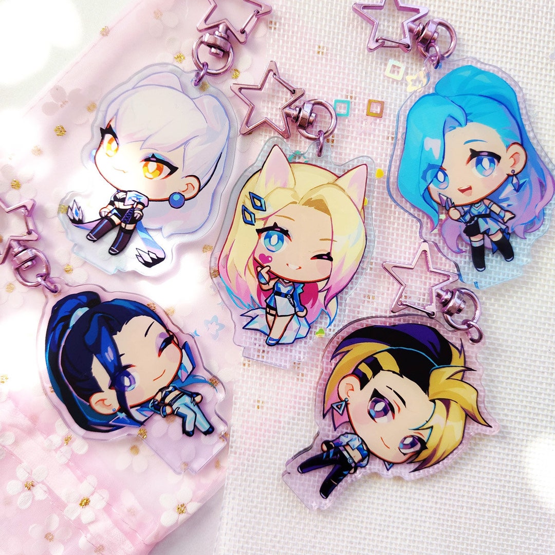 Lol Keychains | KDA Ahri, Kaisa, Eve, Akali, Seraphine - Etsy