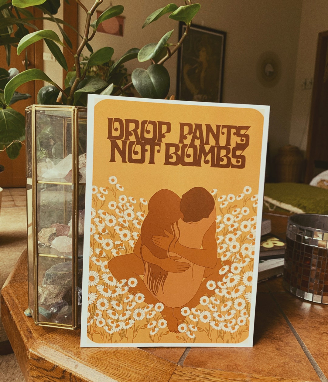 Drop Pants Not Bombs Sunflower - Etsy