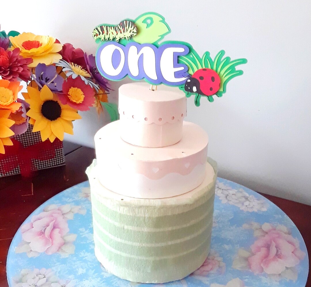 Bug Themed Birthday Cake Topper, Customizable Age Lettering ...
