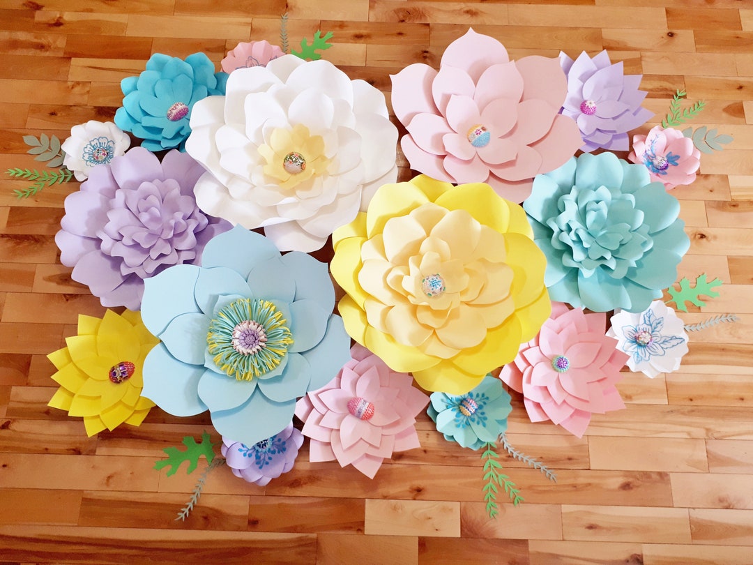 Wedding Flowers Backdrop - Flower Wall - Garden Theme (set of 17) - Etsy