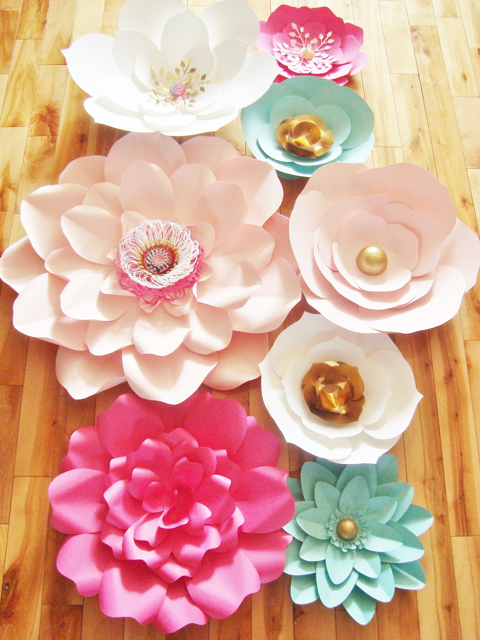 Wedding Backdrop - Paper Flower Wall (set of 8) - Etsy
