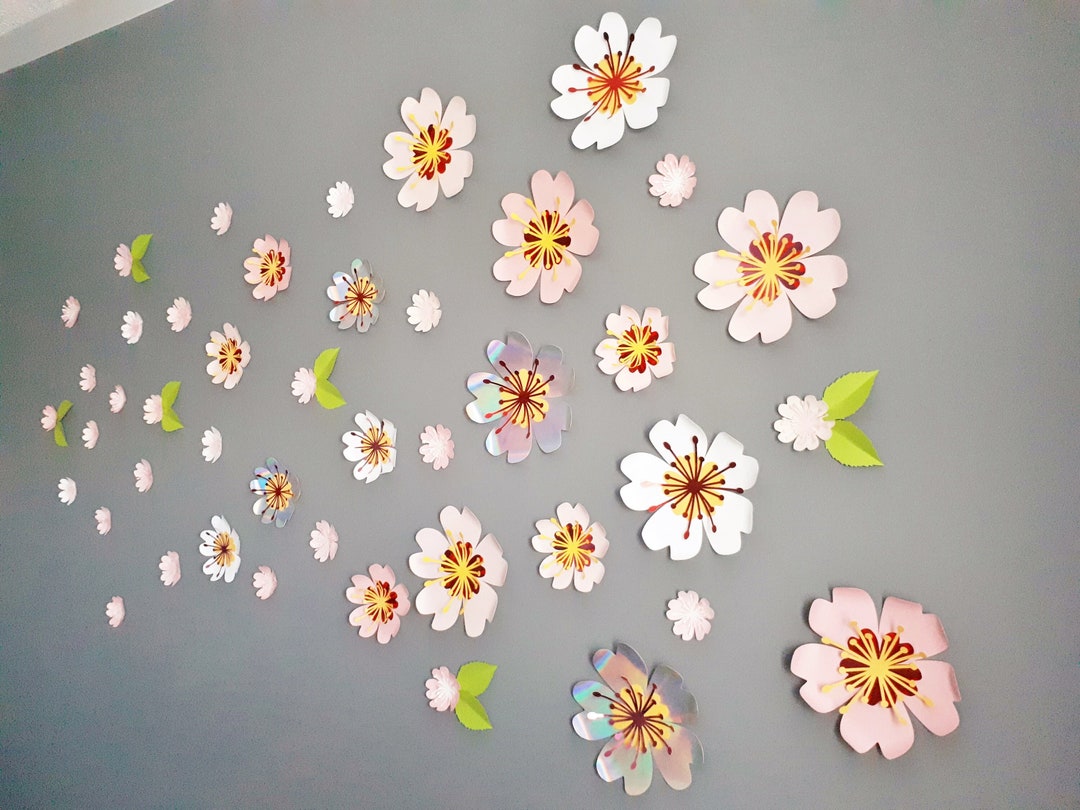 Cherry Blossom Flower Wall Decor: Paper Flower Mural - Etsy