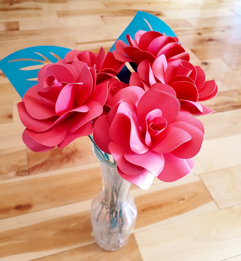 Personalized Paper Roses Bouquet Gift Artificial Rose Unique | Etsy