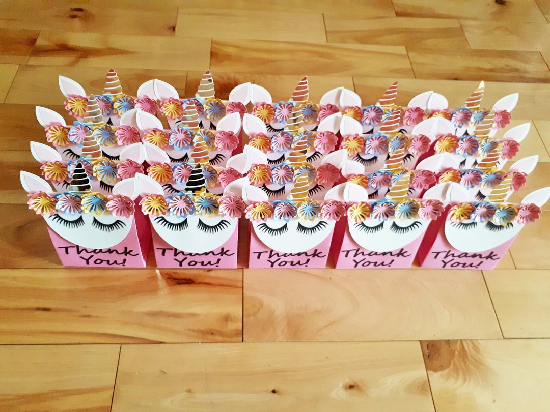 Unicorn Loot Bags - Fantasy Mythic Beast Themed Party - Paper Flower ...