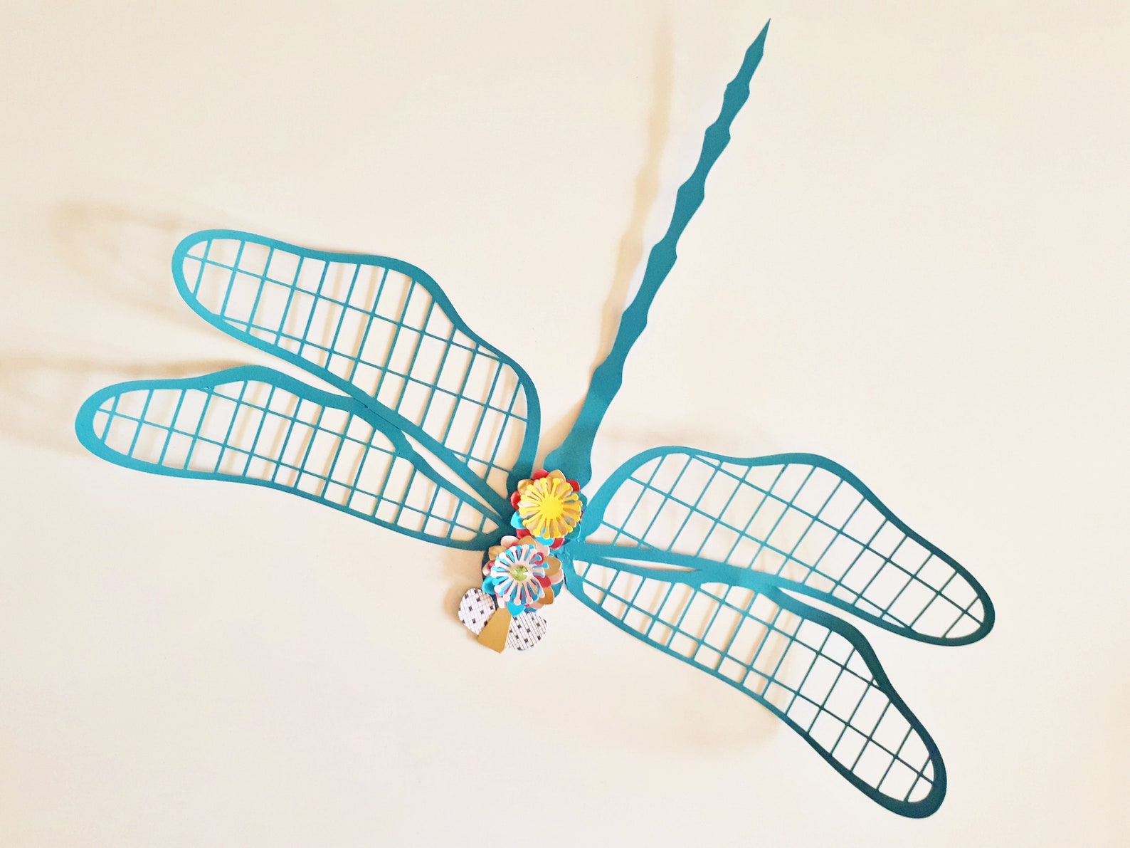 Paper Flower Dragonfly Wall Decoration Party Decorations - Etsy