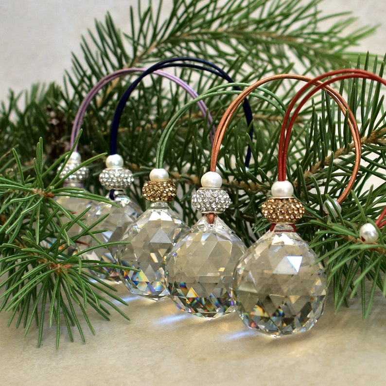 Glass Prism Ball Christmas Ornament Faceted Glass Glass - Etsy