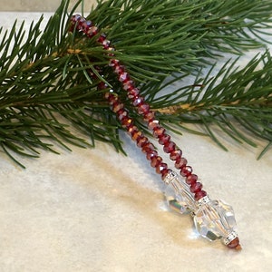 Crystal Drop Christmas Ornament - Faceted Glass - Crystal Beads ...